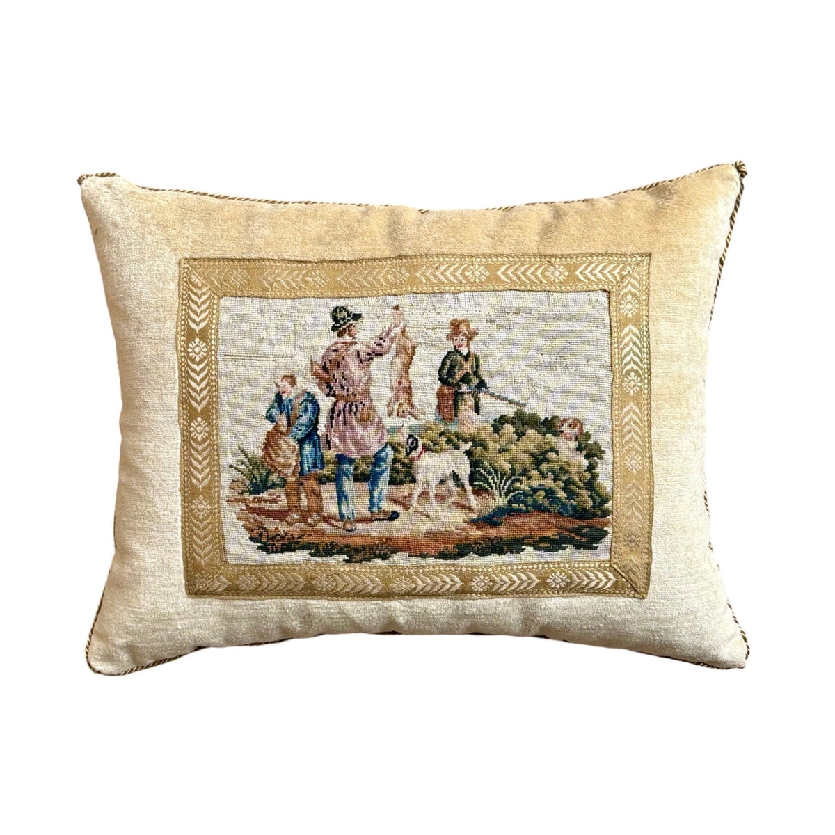 Antique French Petit Point (#T090724 | 14 x 18") – B. Viz Design