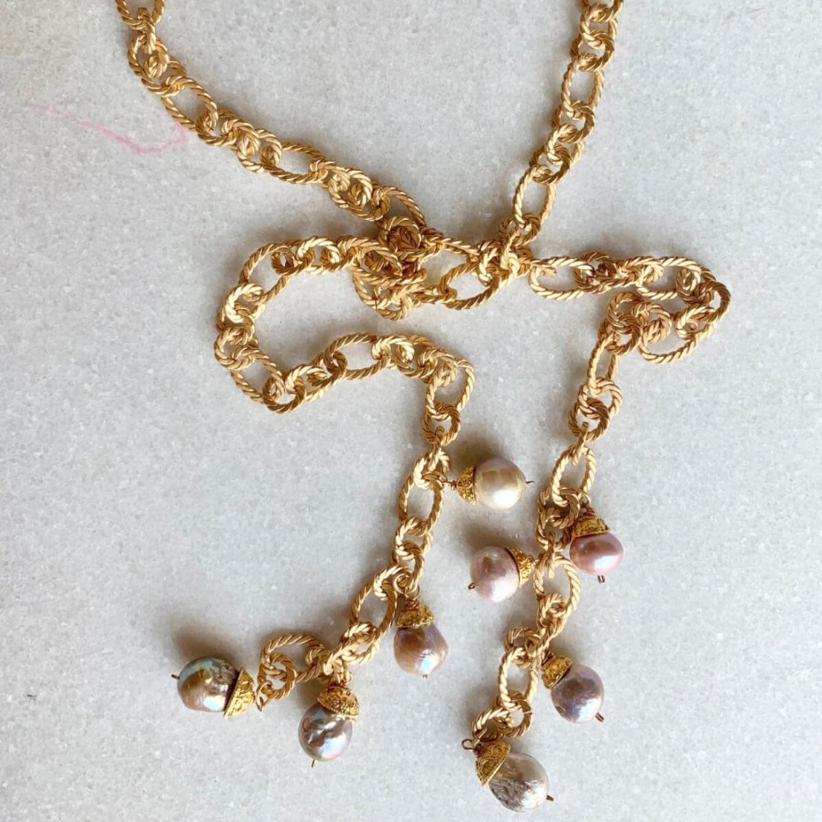 Clara Necklace with Baroque Pearls – B. Viz Design