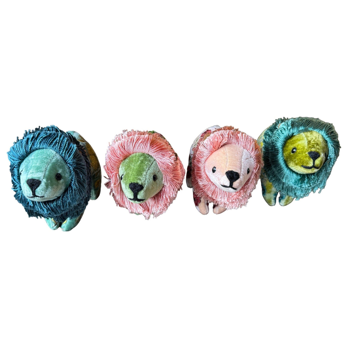 Hand Embroidered Silk Velvet Mini Lion – B. Viz Design