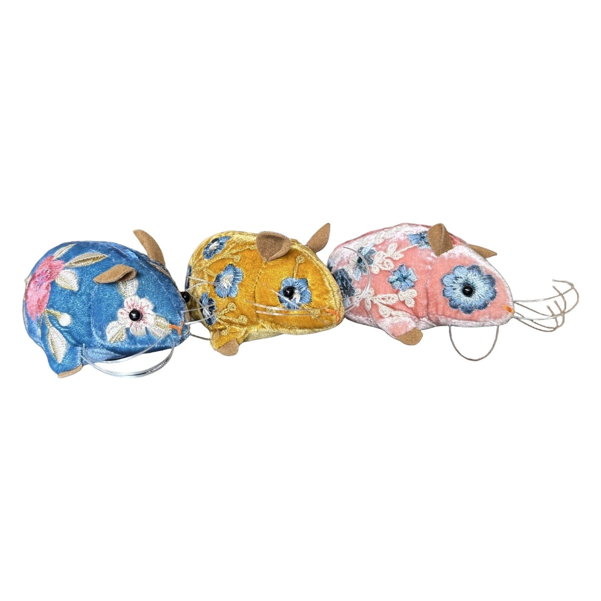 Handmade Embroidered Silk Velvet Mouse – B. Viz Design