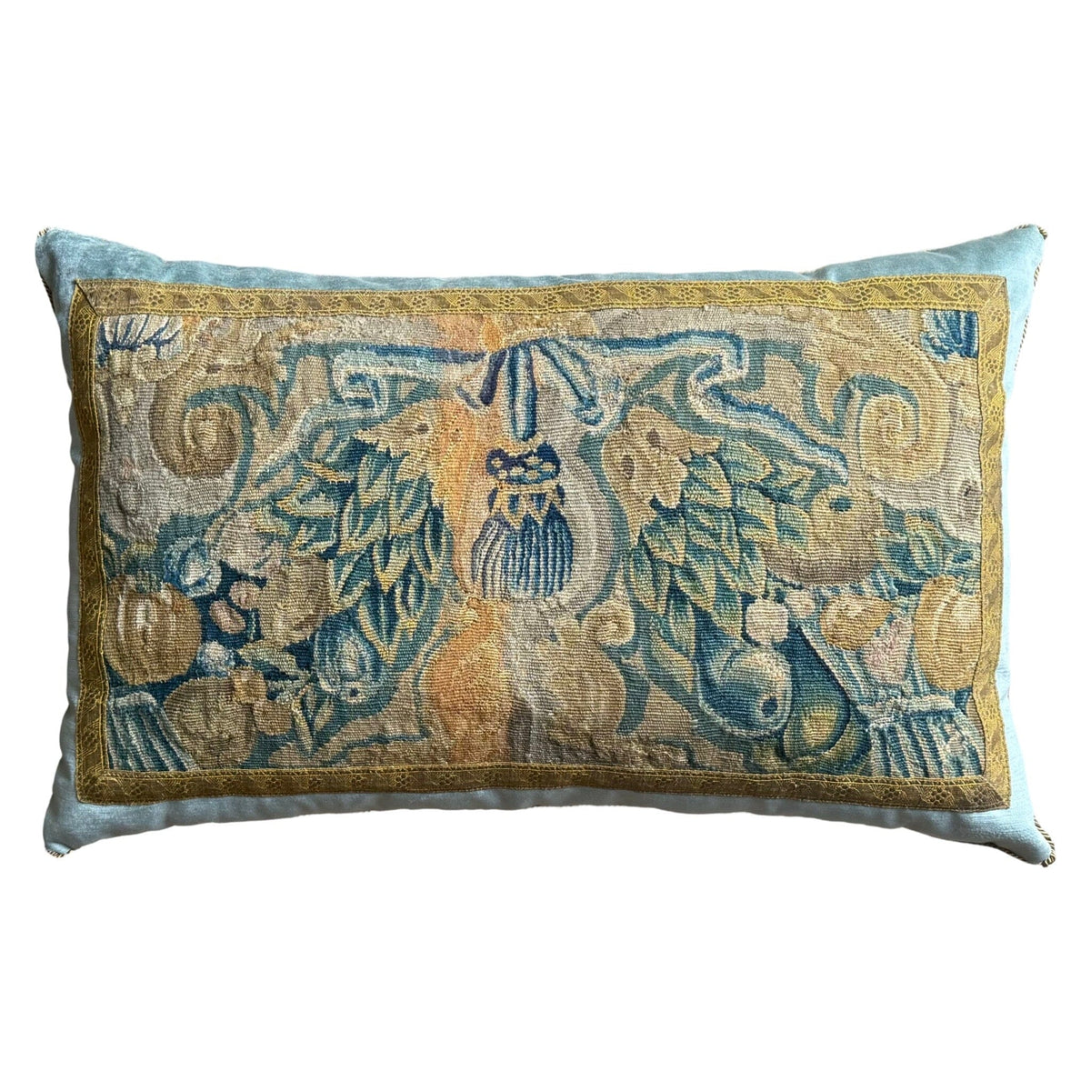 Late 17th C Flemish Tapestry Fragment (#T092824 | 21 x 33") – B. Viz Design