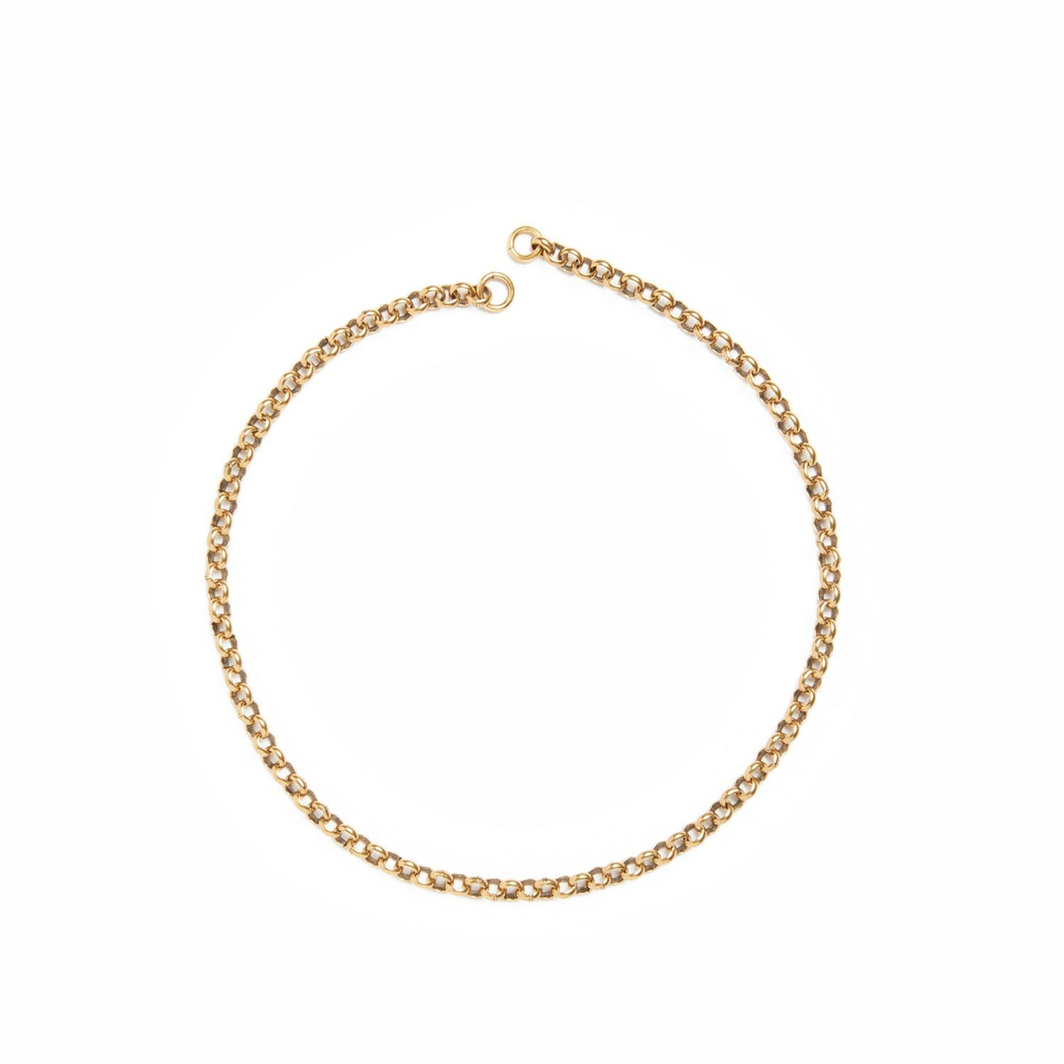 Rolo Connector Chain Necklace, Antiqued Gold 3mm/ AG / 16" – B. Viz Design