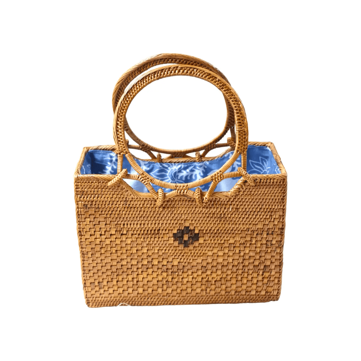 Top Handle Rattan Tote Bag – B. Viz Design