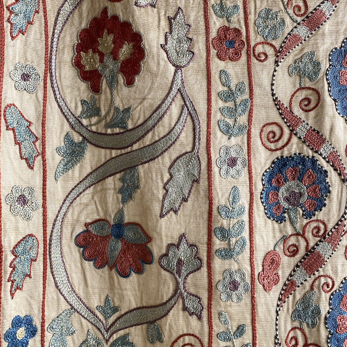 Hand Stitched Suzani (CSSU151520 | 73 x 60") – B. Viz Design